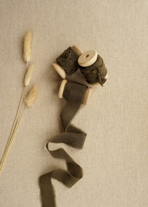 Khaki Silk Ribbon | northernprintingco