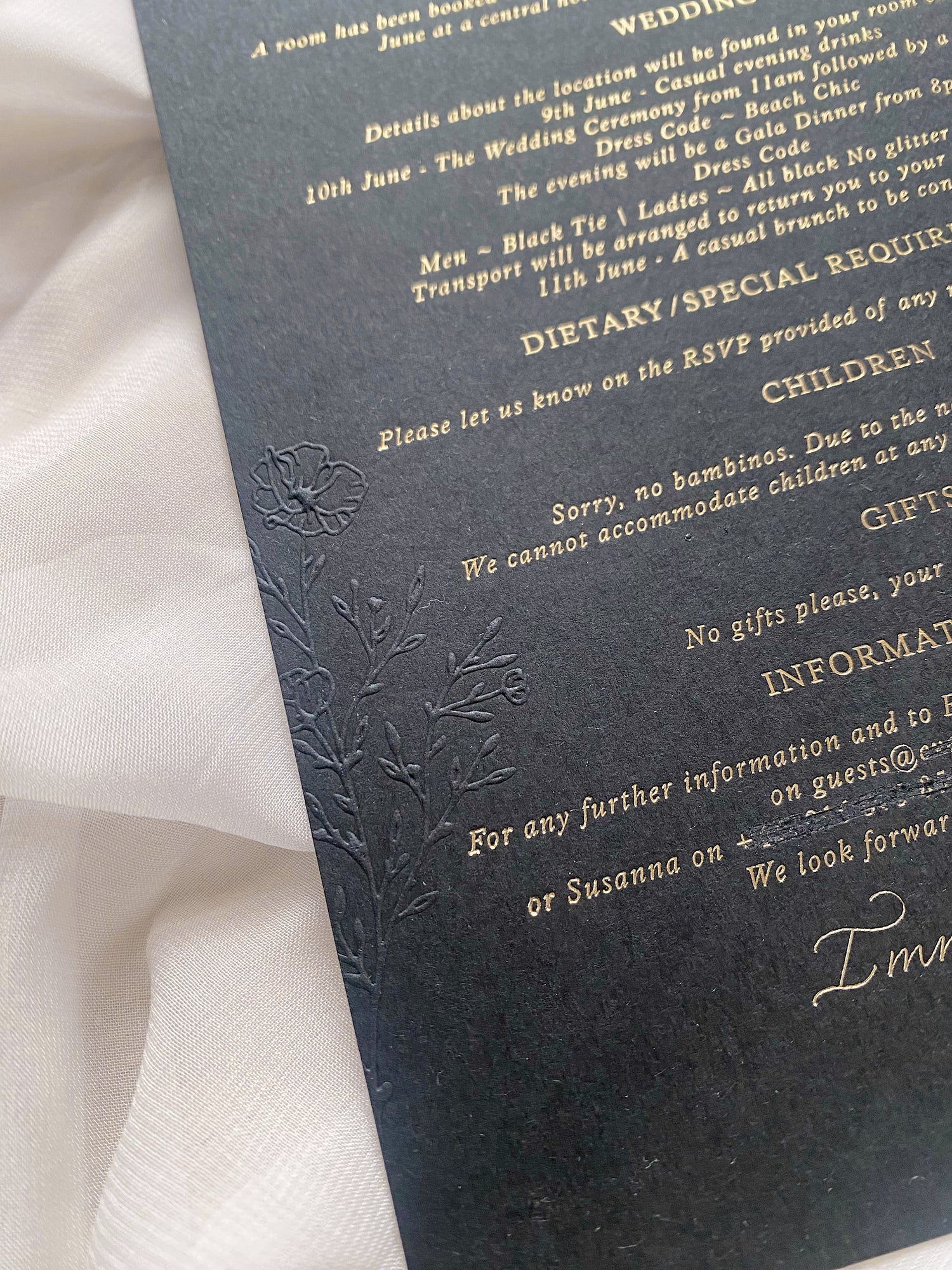 Custom Leather Booklet Wedding Invitations | northernprintingco