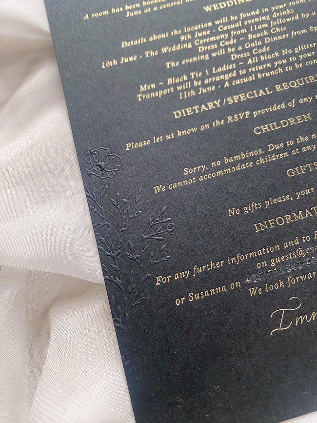 Custom Leather Booklet Wedding Invitations | northernprintingco