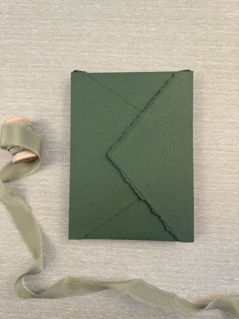 Forest Green Handmade Paper Envelopes | northernprintingco