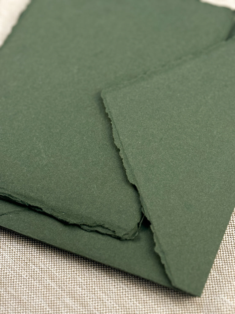 Forest Green Handmade Paper Envelopes | northernprintingco
