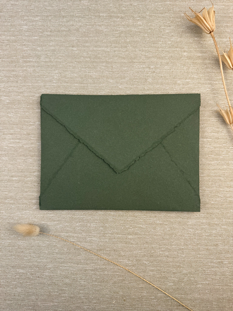 Forest Green Handmade Paper Envelopes | northernprintingco