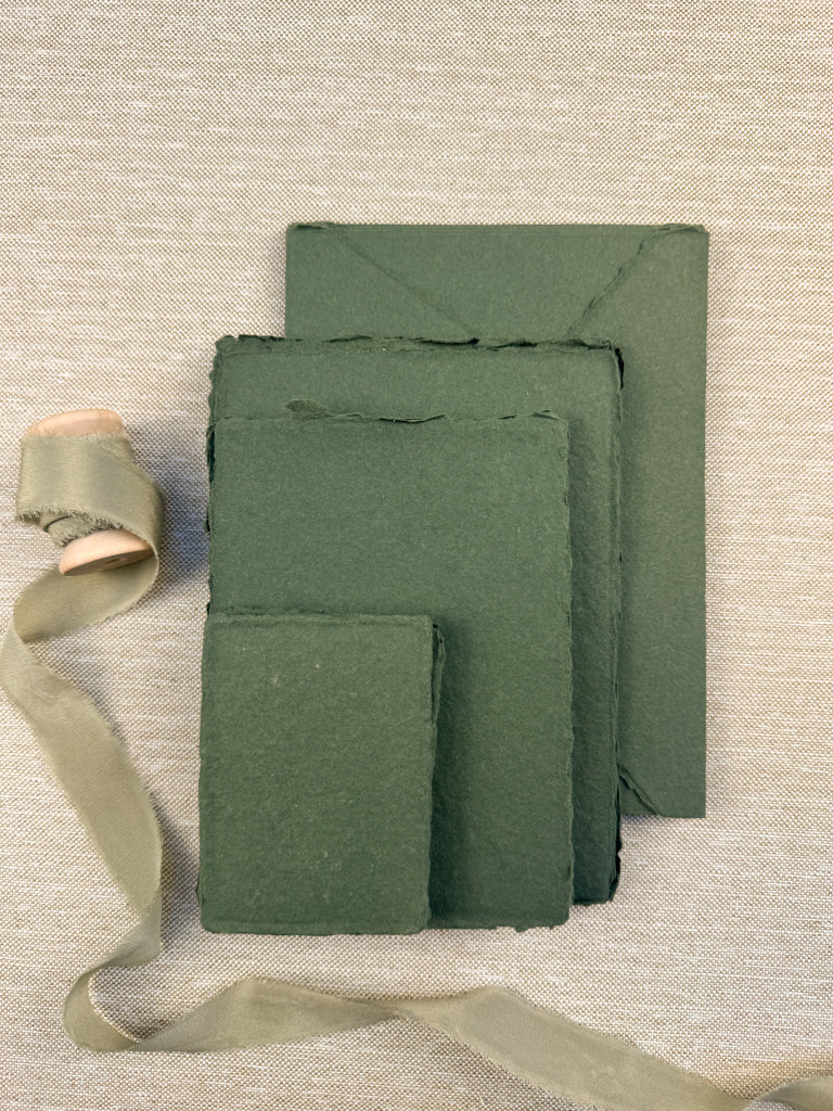 Forest Green Handmade Paper | northernprintingco