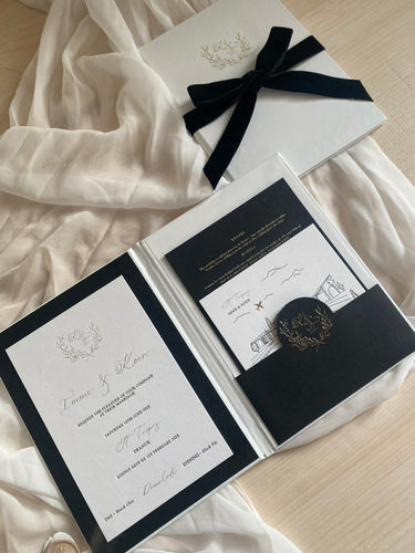 Custom Leather Booklet Wedding Invitations | northernprintingco