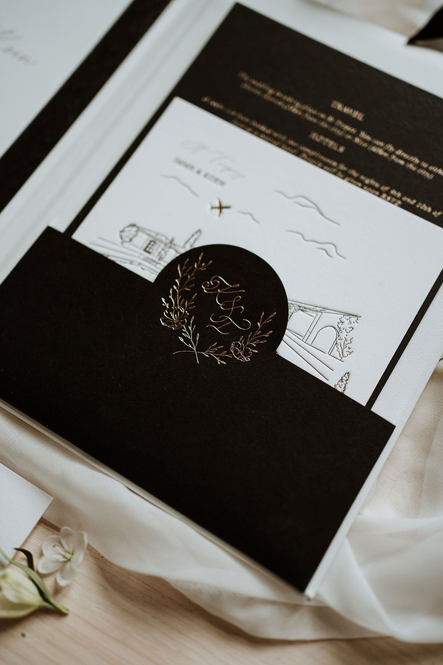 Custom Leather Booklet Wedding Invitations | northernprintingco