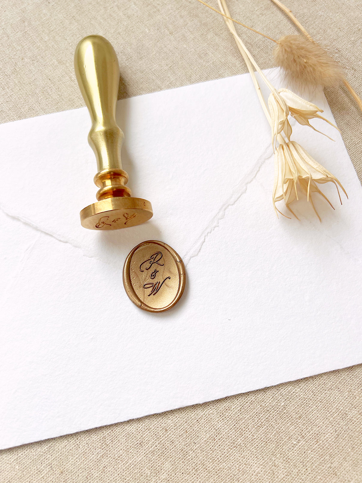 Oval Personalised Monogram Wax Stamper | northernprintingco