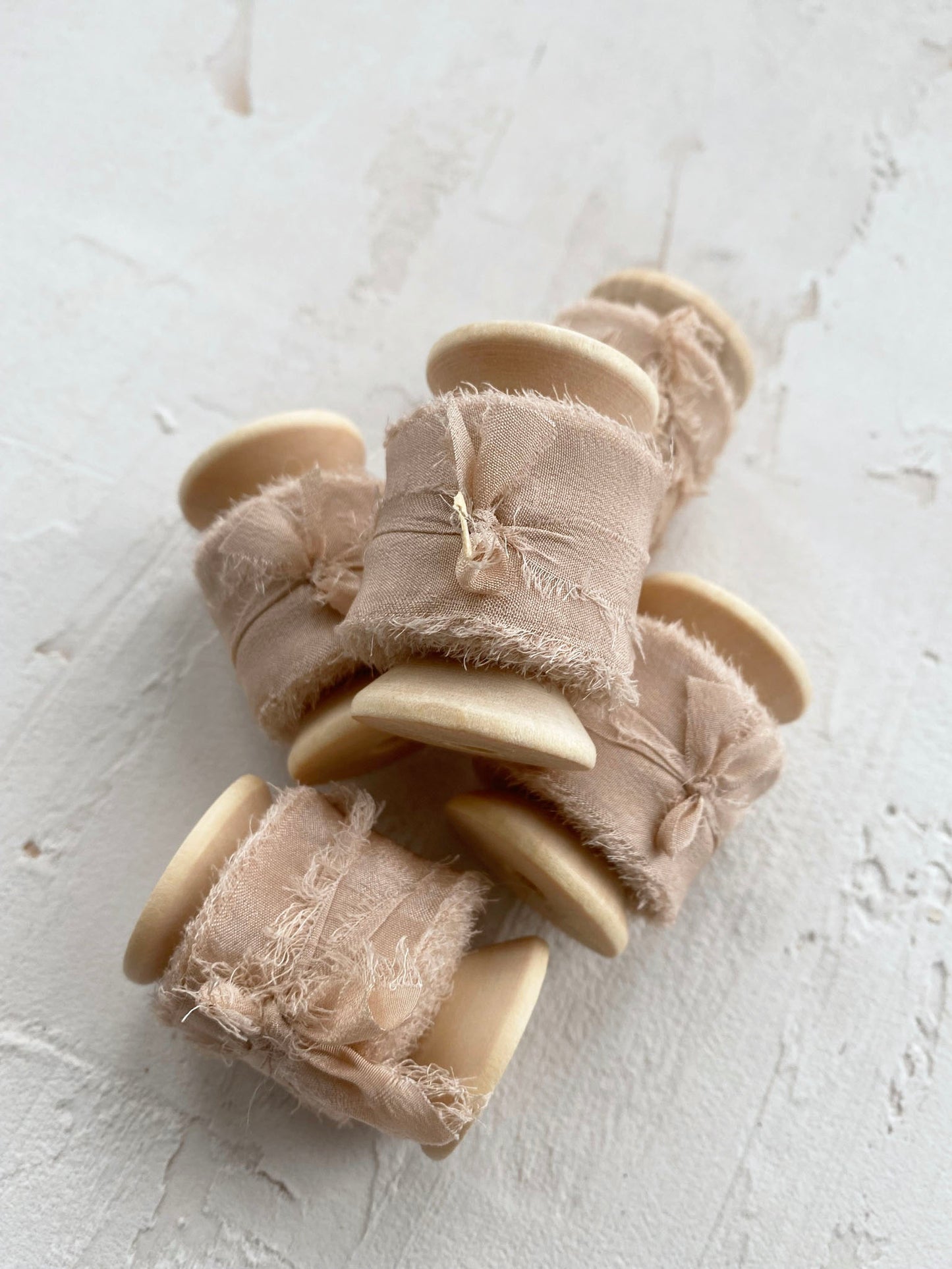 Champagne Pink Silk Frayed Edge Ribbon | northernprintingco