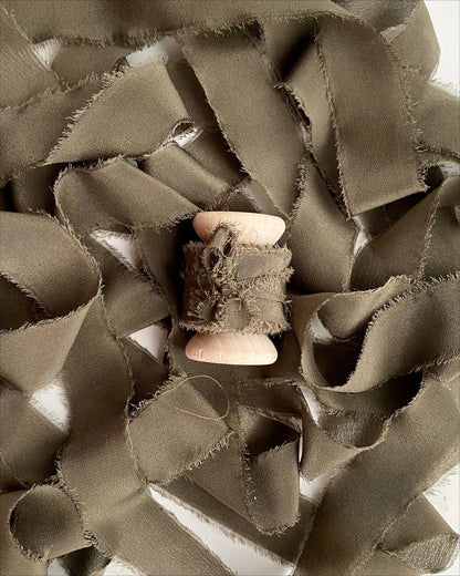 Khaki Silk Ribbon | Northern Printing Co | northernprintingco